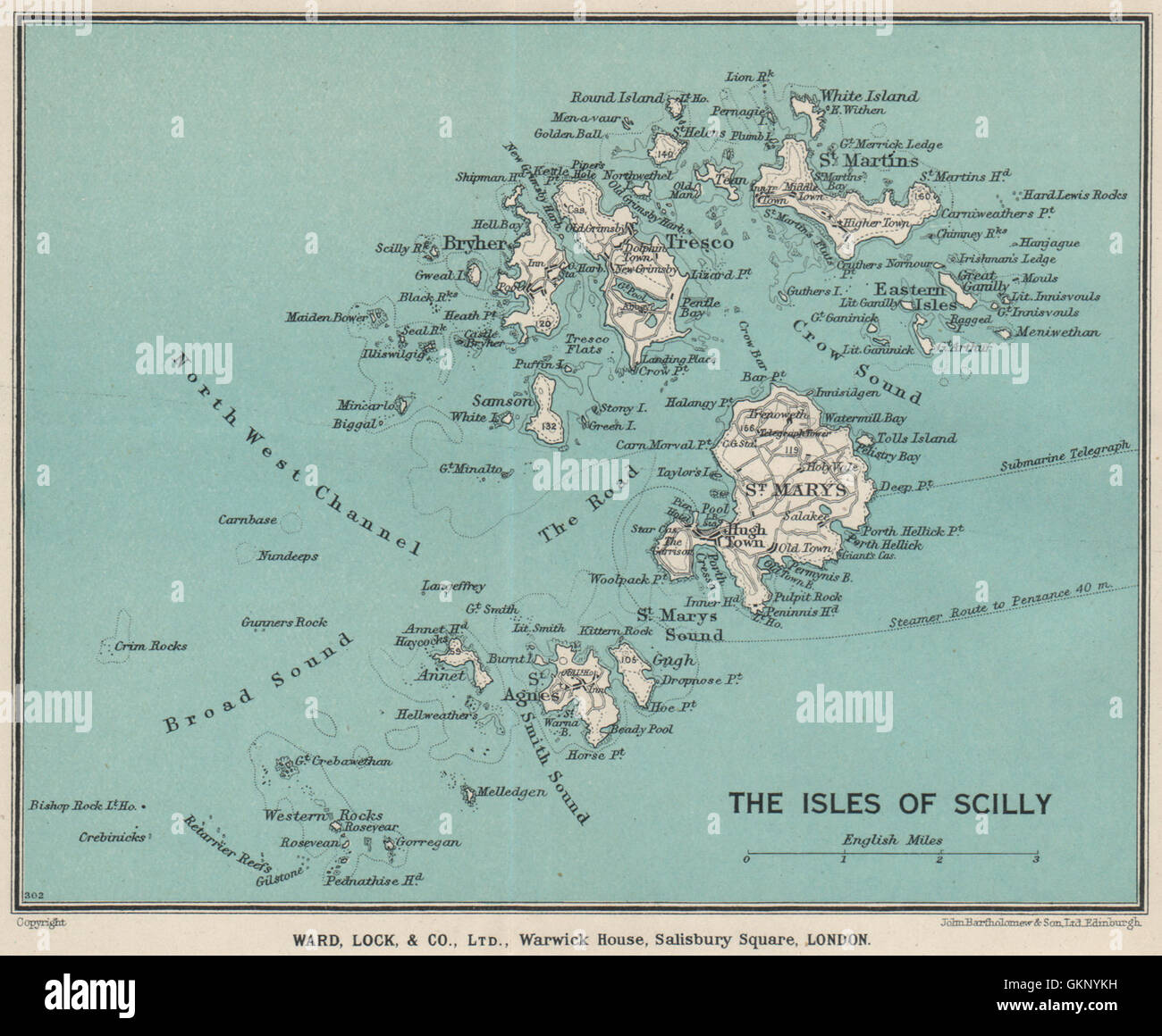 THE ISLES OF SCILLY. St Mary's Hugh Town Tresco &c. WARD LOCK, 1933 old ...