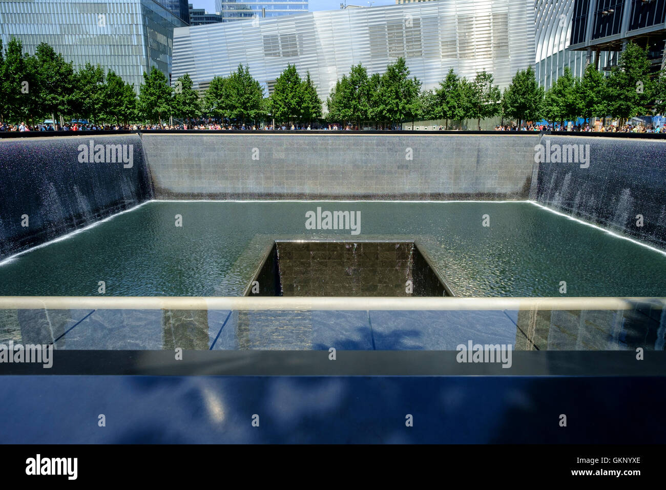 The South Pool of the 9/11 Memorial, Ground Zero, World Trade Center ...