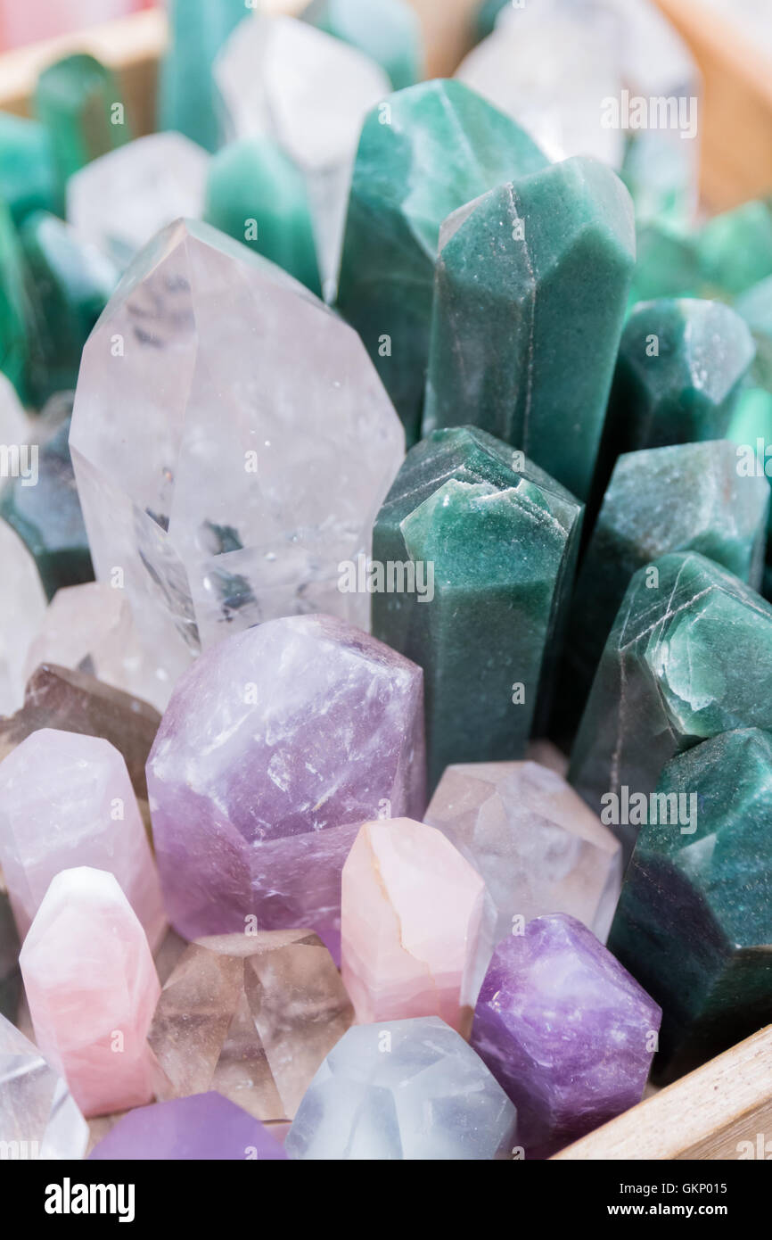 beautiful quartz crystals in a variety of colors and shapes for sale in ...