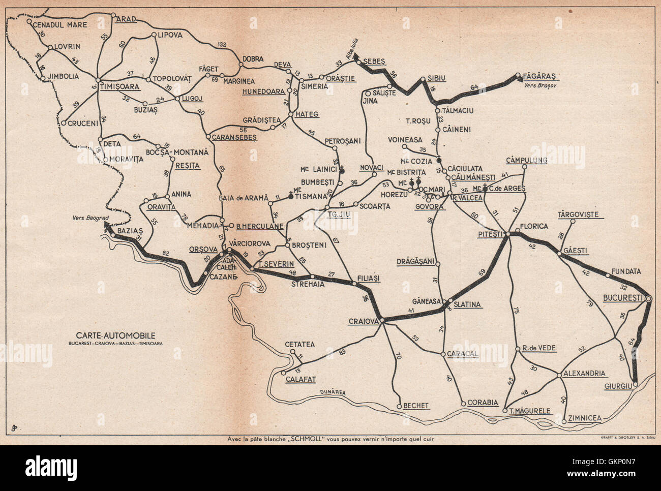 Bucharest road map hi-res stock photography and images - Alamy