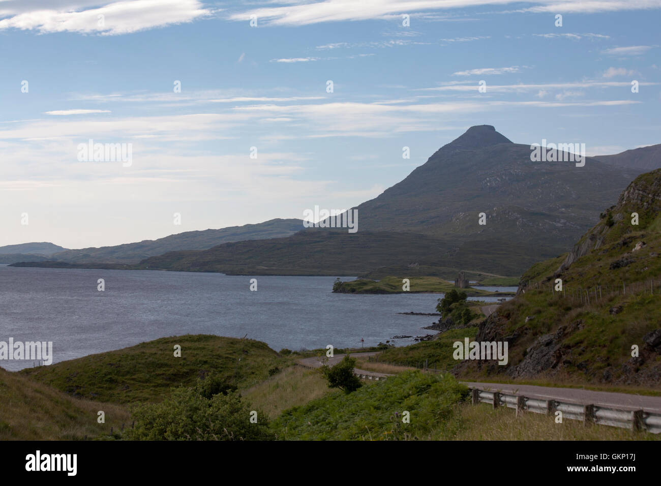 Loch Assynt Assynt, with Quinag in the background Sutherland Scotland ...