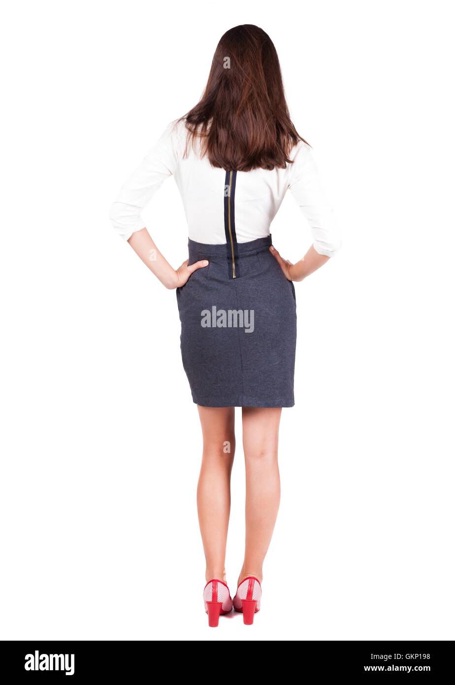 back view of thoughtful business woman contemplating Stock Photo - Alamy
