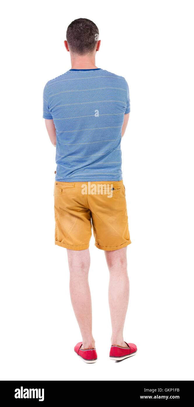 Back view of handsome man in shorts Stock Photo - Alamy