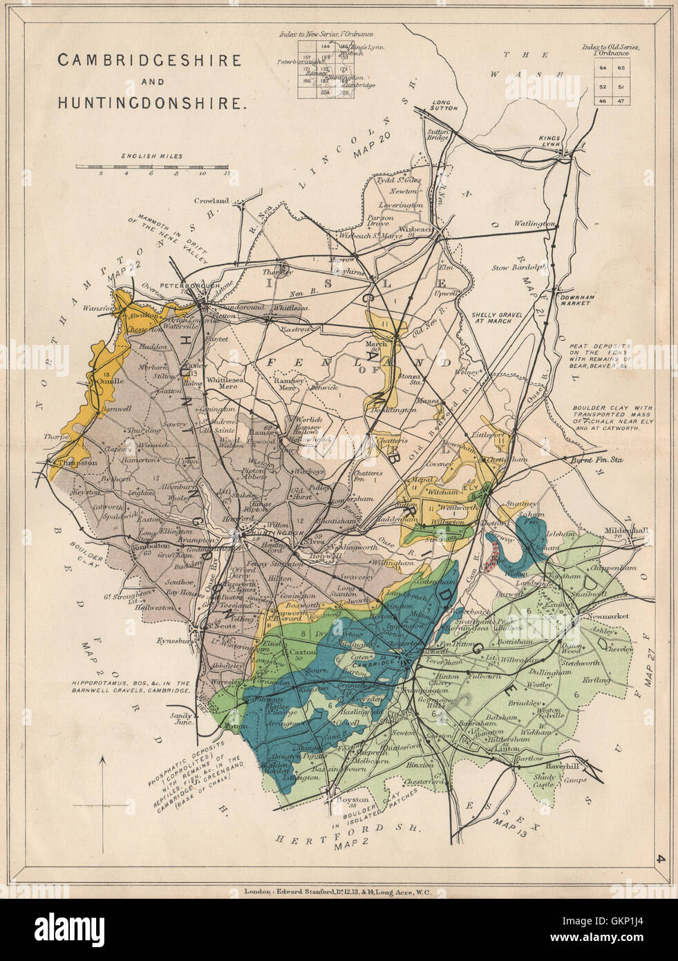 Huntingdonshire map hi-res stock photography and images - Alamy