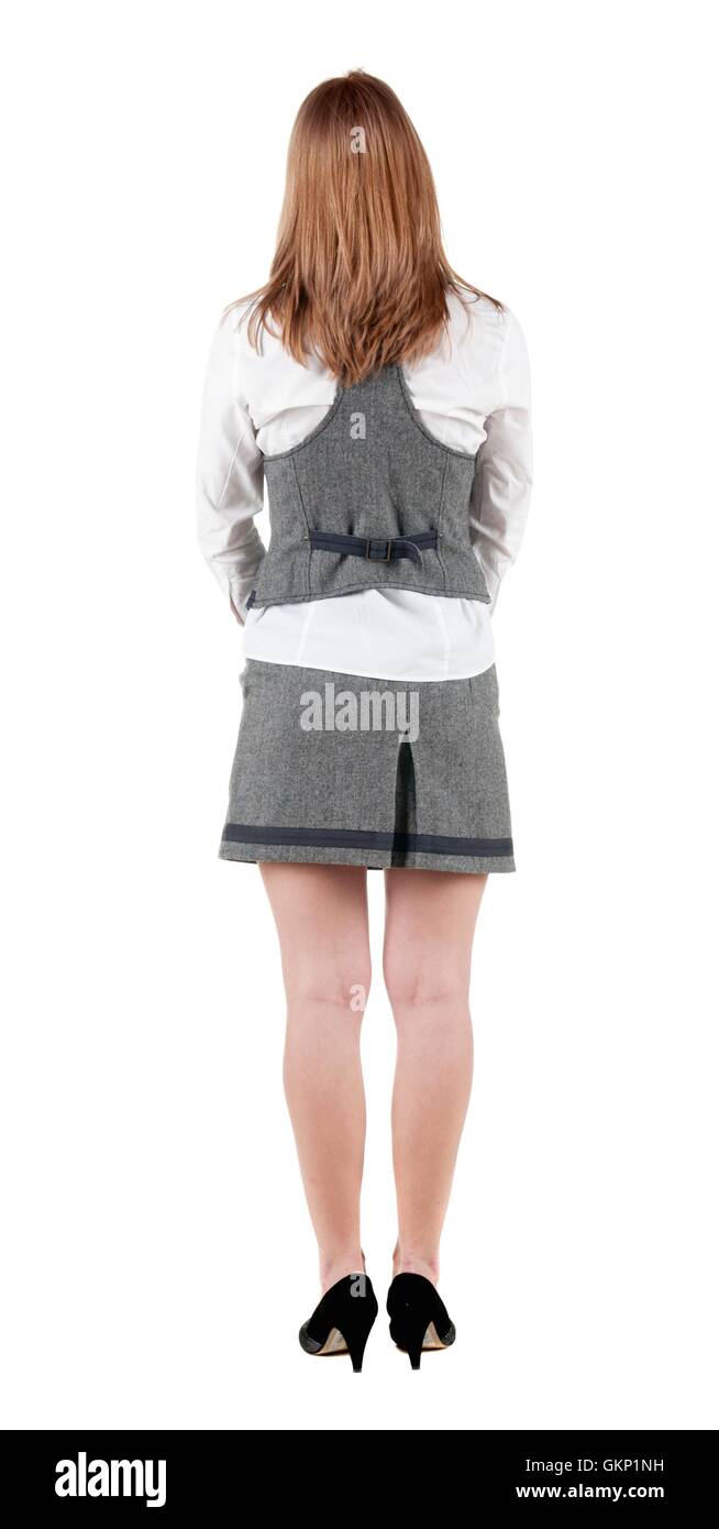 back view of standing beautiful business woman Stock Photo - Alamy