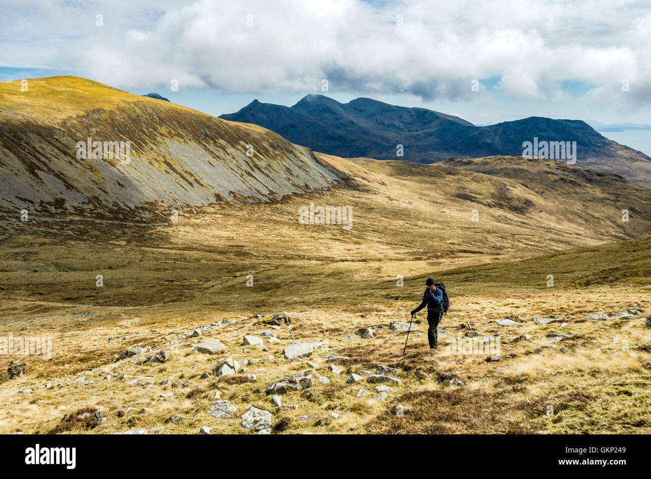 Ard Nev and the Cuillins over Glen Duian, from the slopes of Orval ...