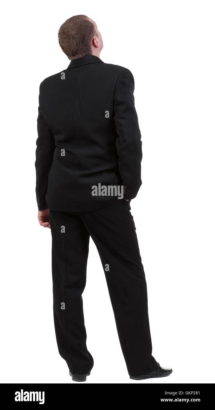back view of Businessman watching Stock Photo - Alamy