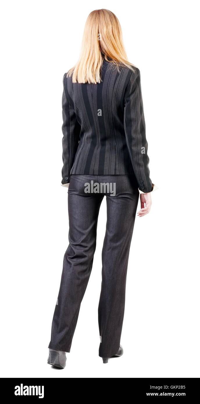 back view of walking business woman Stock Photo - Alamy