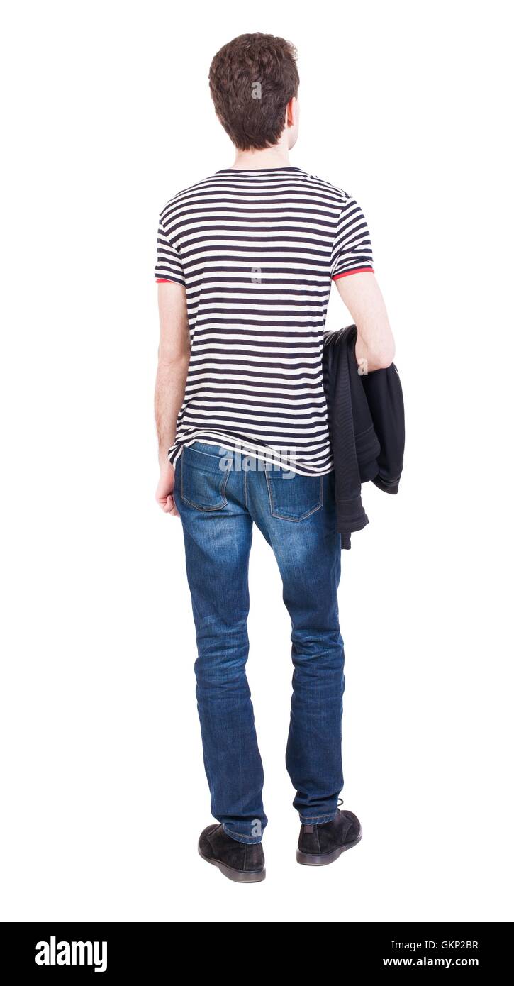 Back view of man in jeans Stock Photo - Alamy