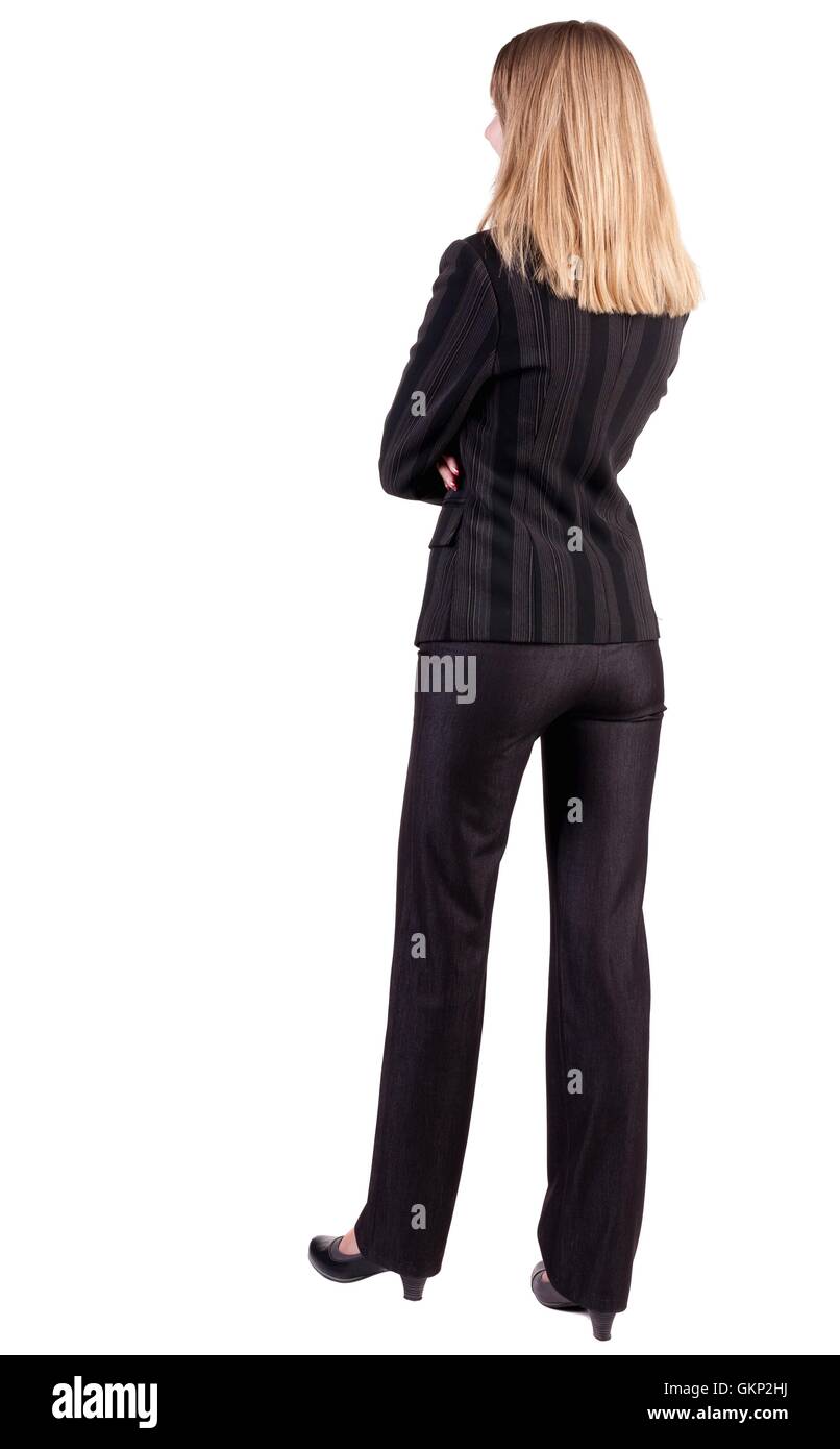 back view of thoughtful business woman contemplating Stock Photo - Alamy