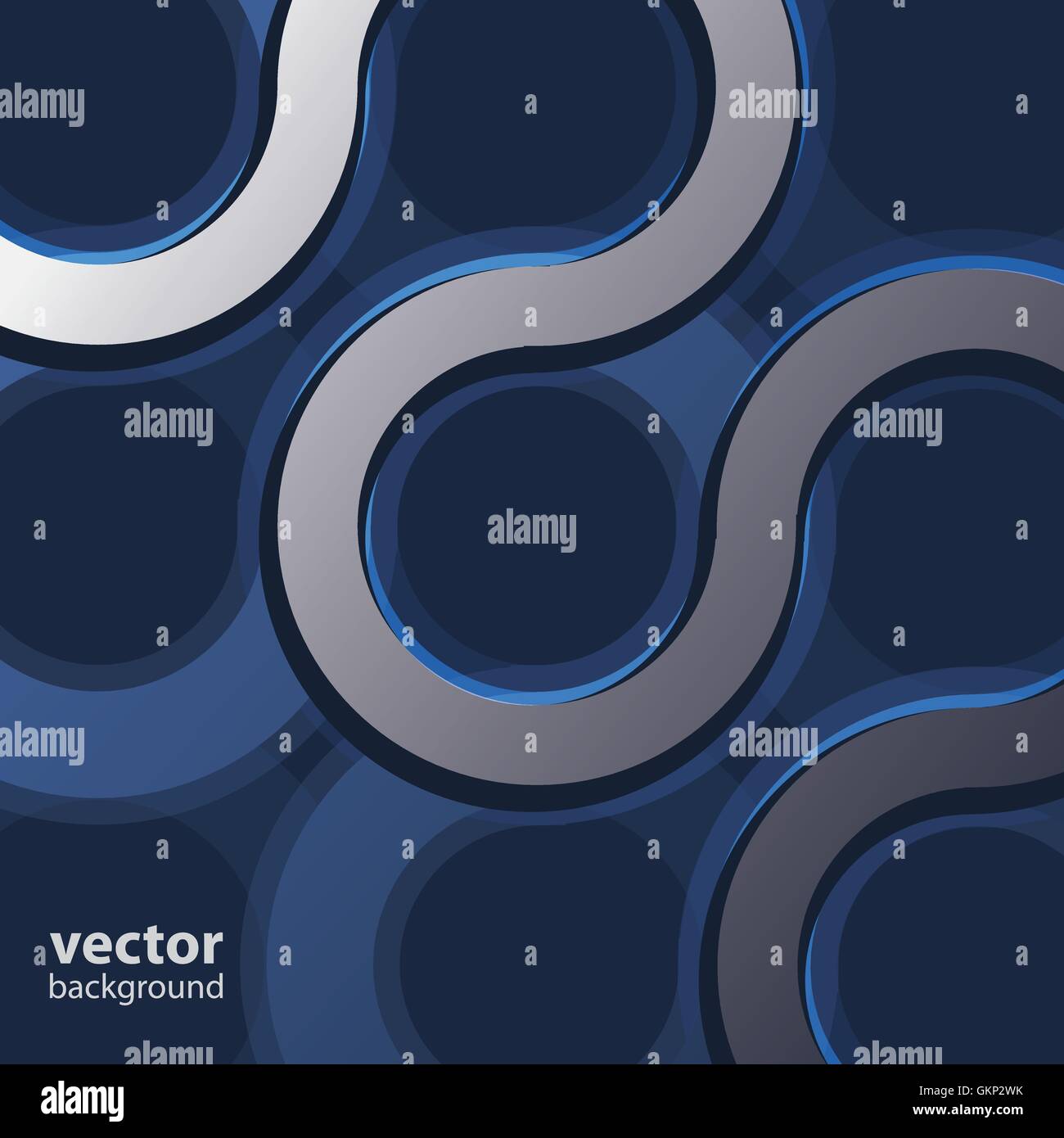 Circles And Curves - Blue Abstract Background Design Illustration in ...