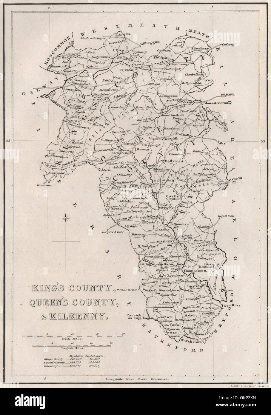 King's County (Offaly), Queen's County (Laois), & Kilkenny. Ireland ...