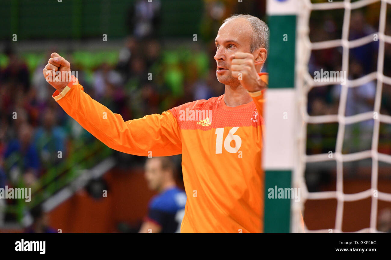 Rio de Janeiro, Brazil. 21st Aug, 2016. Goalkeeper Thierry Omeyer of ...