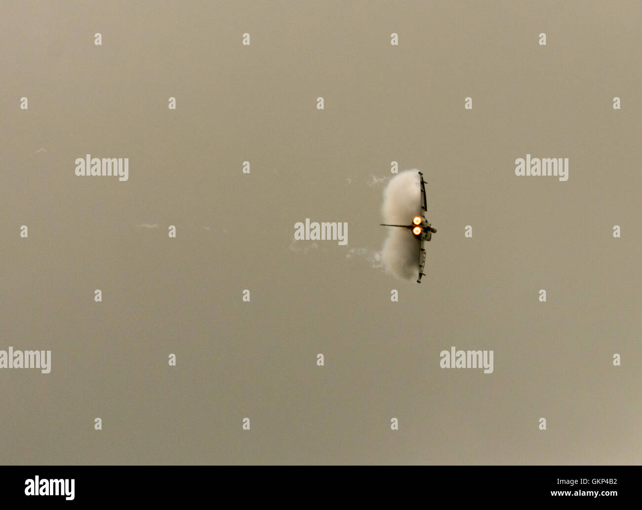 An RAF Typhoon performs stunts on the last day of the Bournemouth Air ...