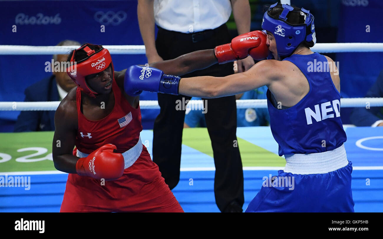 Rio De Janeiro, Brazil. 21st Aug, 2016. Claressa Maria Shields (L) of ...