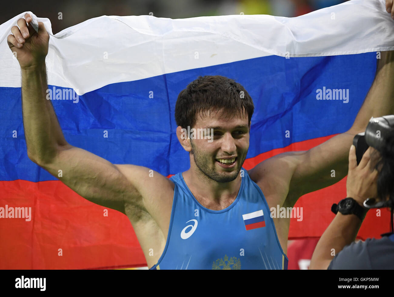 Rio De Janeiro, Brazil. 20th Aug, 2016. Russia's Soslan Ramomov ...