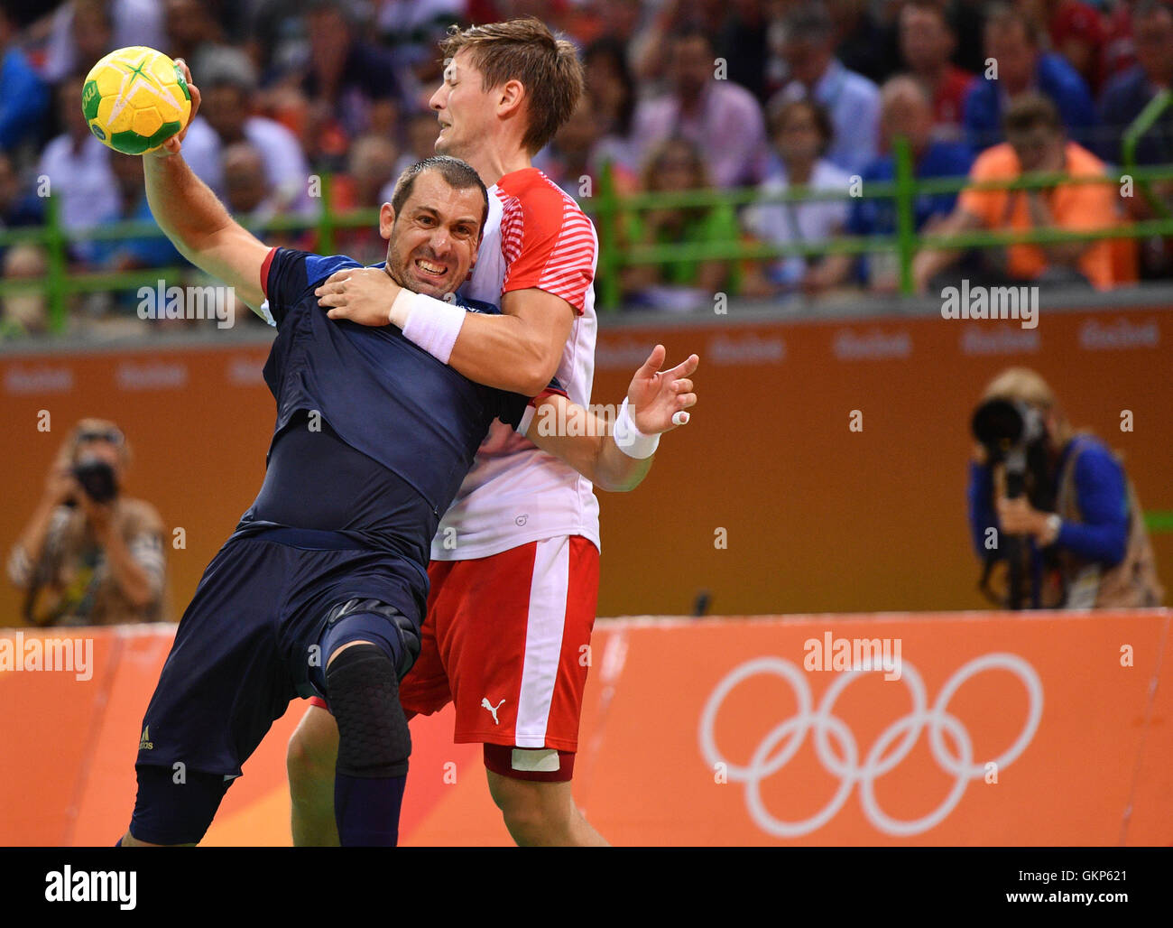 Rio de Janeiro, Brazil. 21st Aug, 2016. Lasse Svan (R) of Denmark and ...