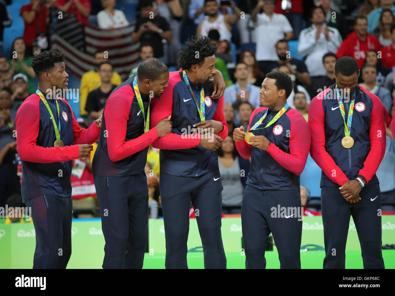 Rio de Janeiro, Brazil. 21st Aug, 2016. The basketball team of the USA ...