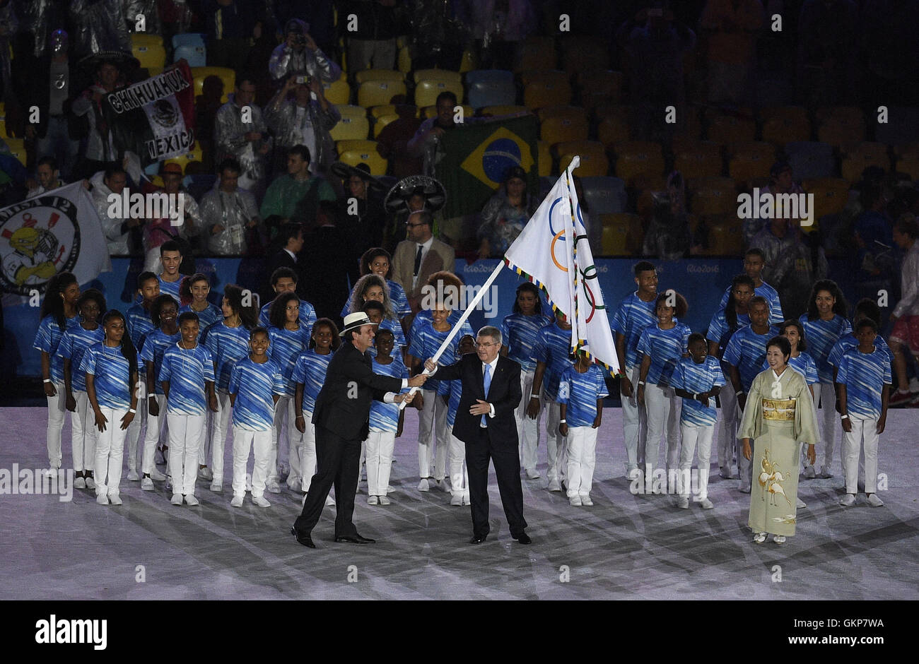 Rio De Janeiro, Olympic Flag at the Closing Ceremony of the 2016 Rio ...