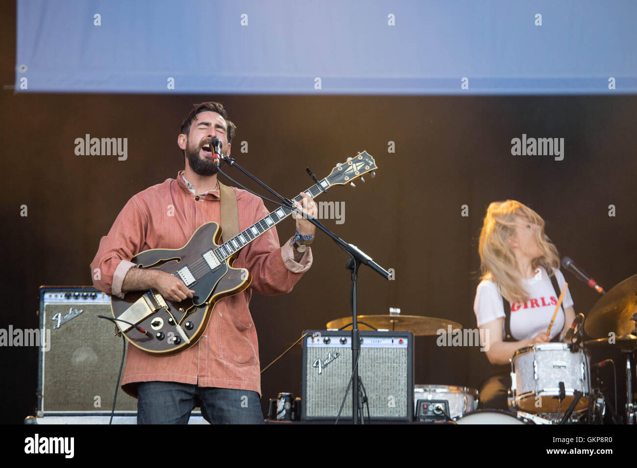 SLOW CLUB, FINAL TOUR, 2016: Singer and drummer/guitarist Rebecca Lucy ...