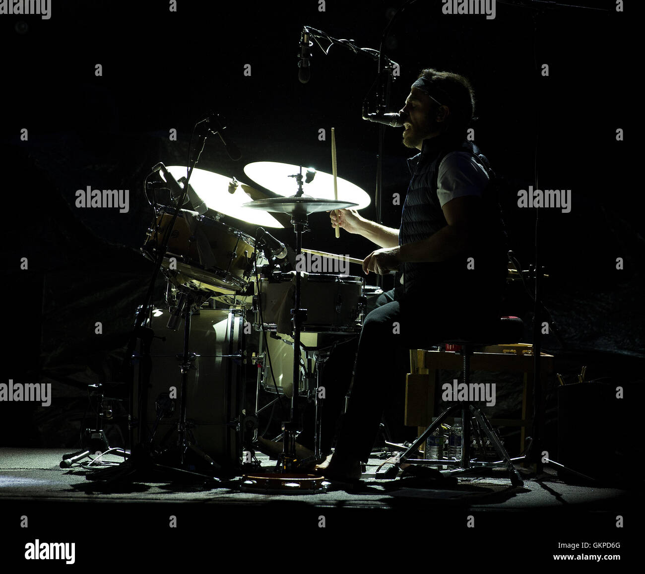 Morrison, Colorado, USA. 19th Aug, 2016. MIKE CALABRESE Drummer of Lake ...