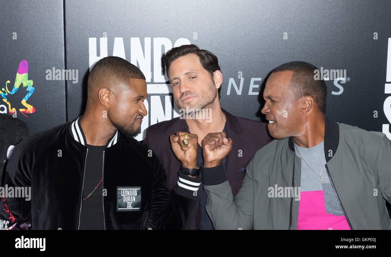 New York, NY, USA. 22nd Aug, 2016. Sugar Ray Leonard, Edgar Ramirez ...