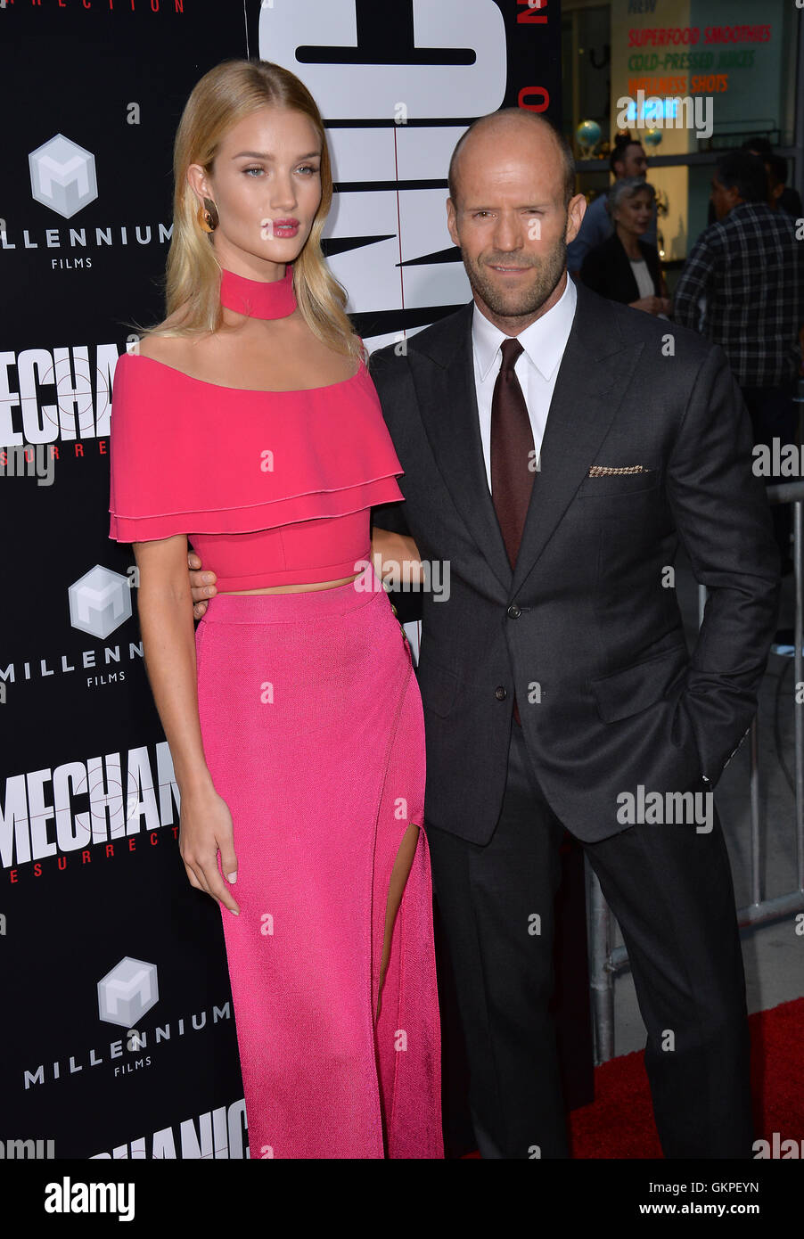 Jason statham girlfriend rosie huntington whiteley hi-res stock ...