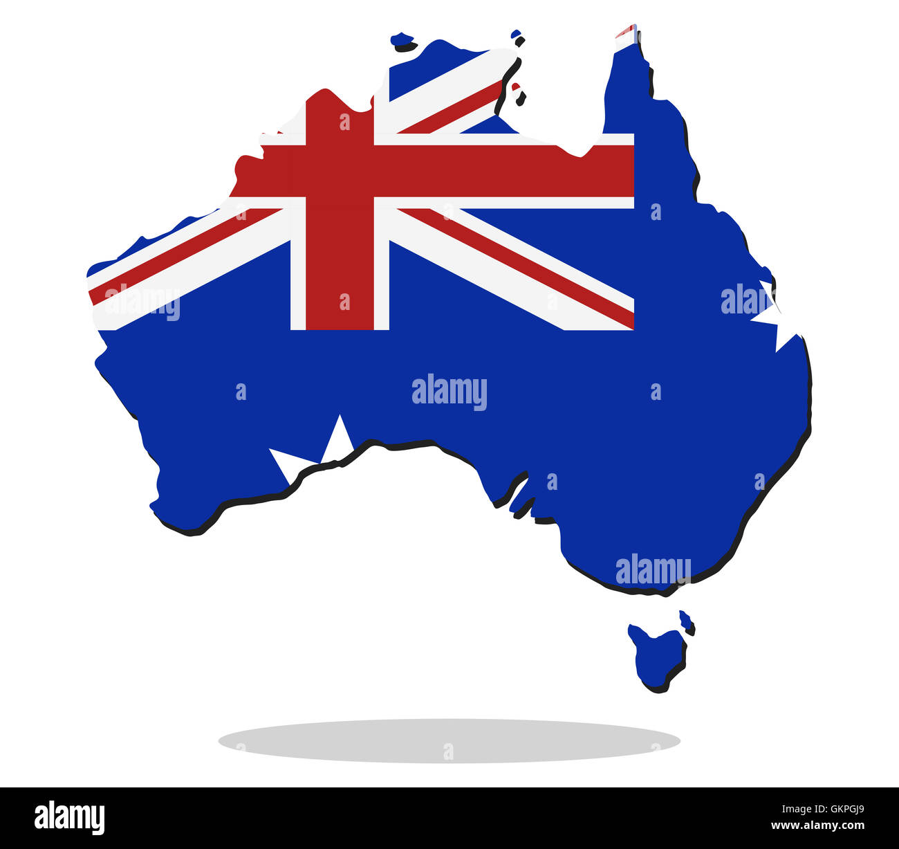 map of australia with flag Stock Photo - Alamy