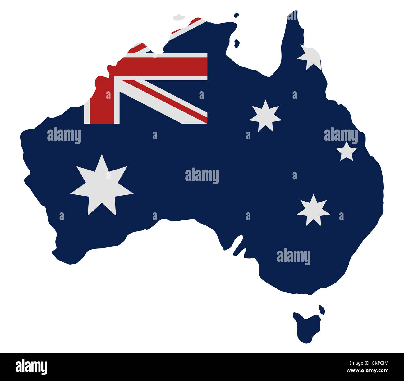 map of australia with flag Stock Photo - Alamy