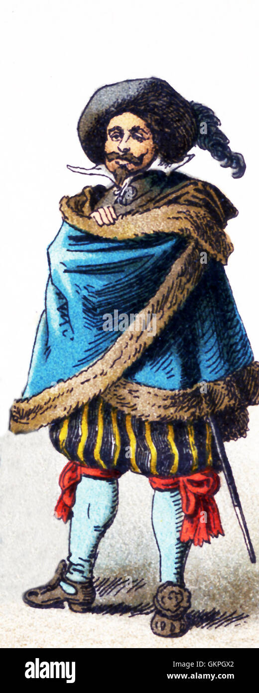 The figure represented here is a German man of rank in the 1600s. The ...