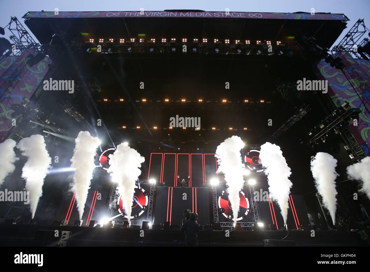 David Guetta performs on the Virgin Media Stage during the V Festival ...