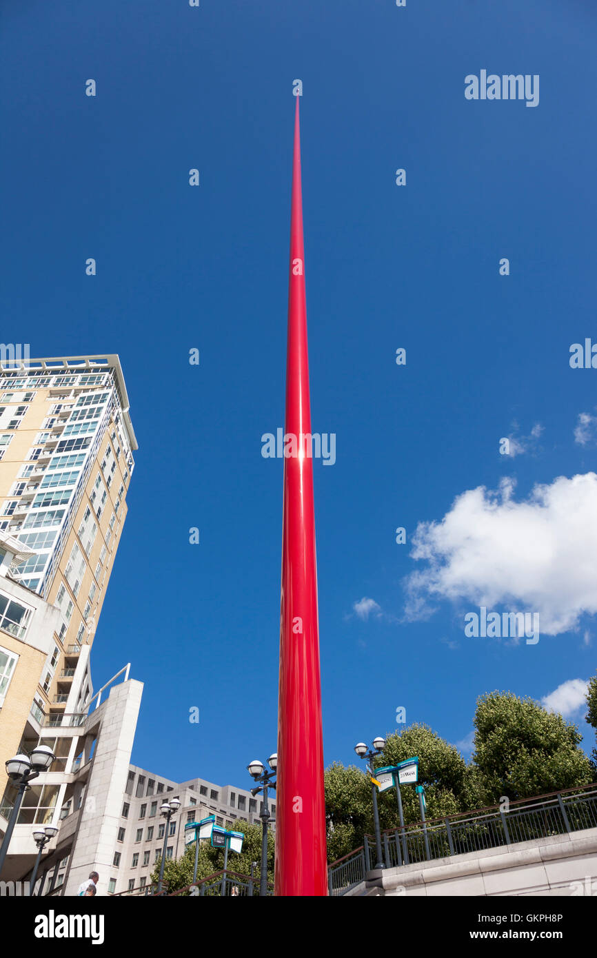 'Windwand' by Ron Arad, 2000, art in Canary Wharf, London, UK Stock ...
