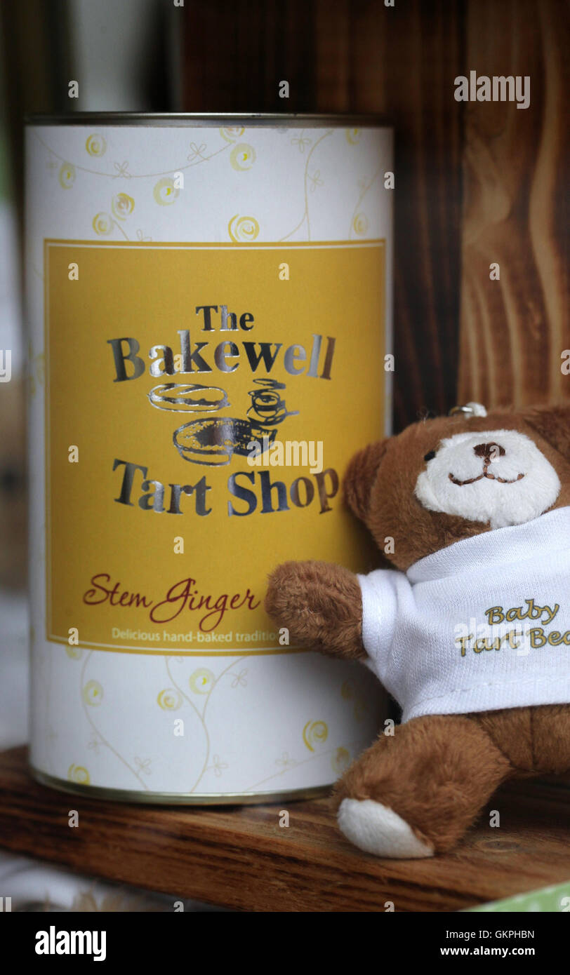 Bakewell Tart Shop Souvenirs from the Peak District Stock Photo - Alamy