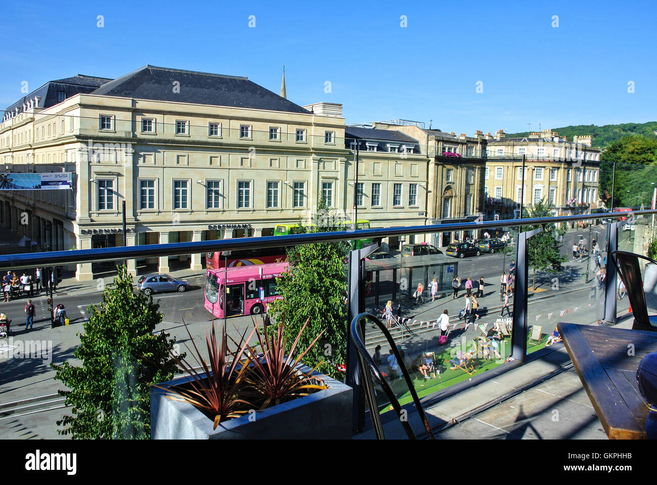 Graze Bar & Chophouse Elevated view of Bath shopping centre and city ...