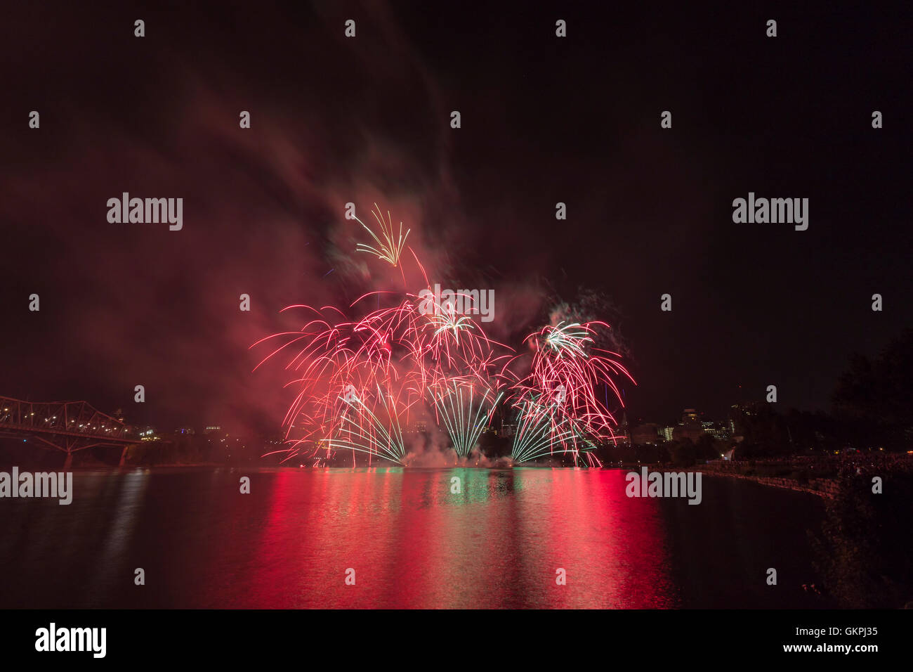 Fireworks in the night sky Stock Photo - Alamy