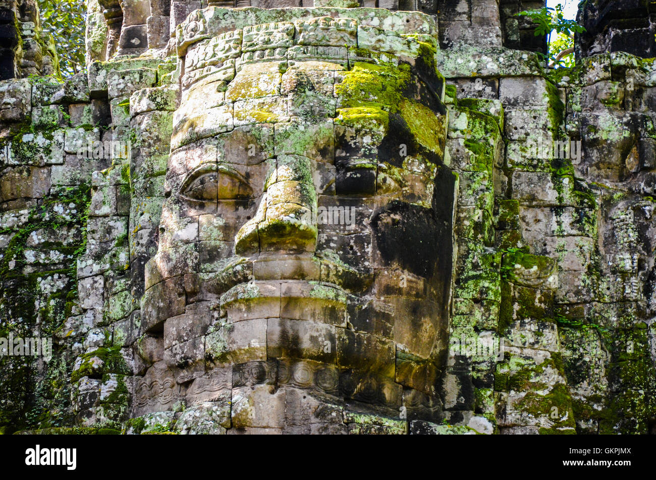 Details of the gateway to Angkor Thom, Angkor Wat Complex, Siem Reap ...