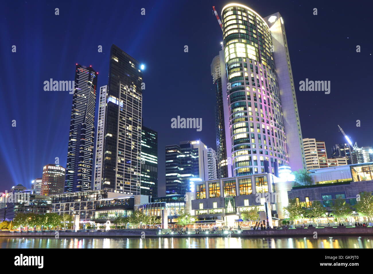 Crown Casino and skyscrapers in Southbank in Melbourne Australia Stock ...