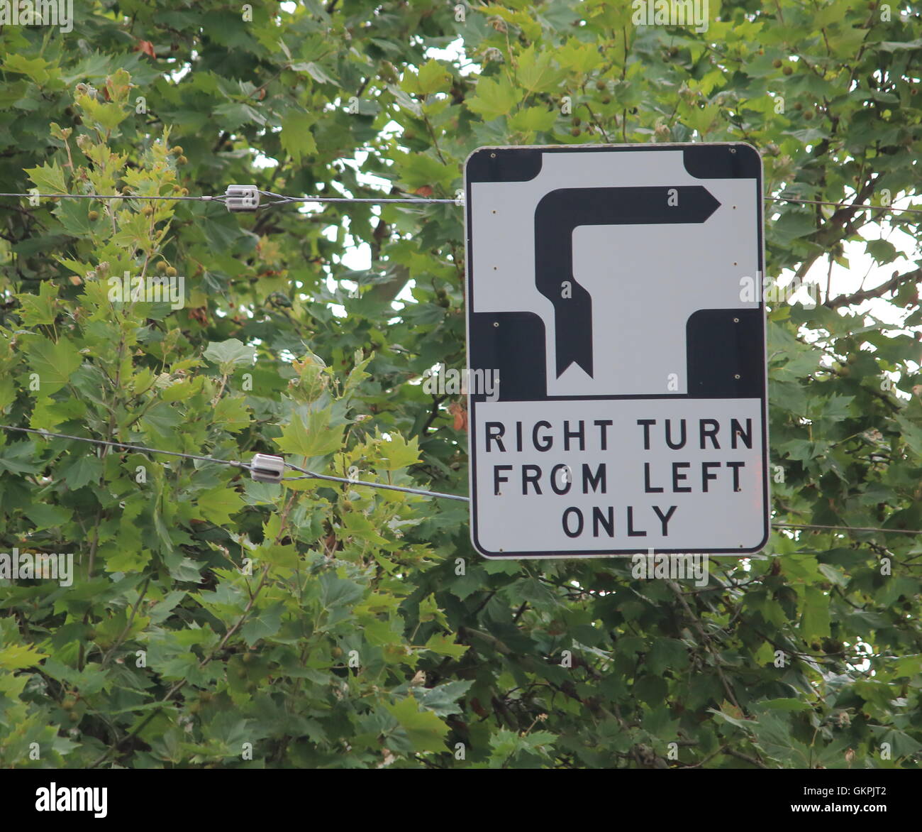 Confusing traffic rule - Hook turn sign in Melbourne Australia Stock ...