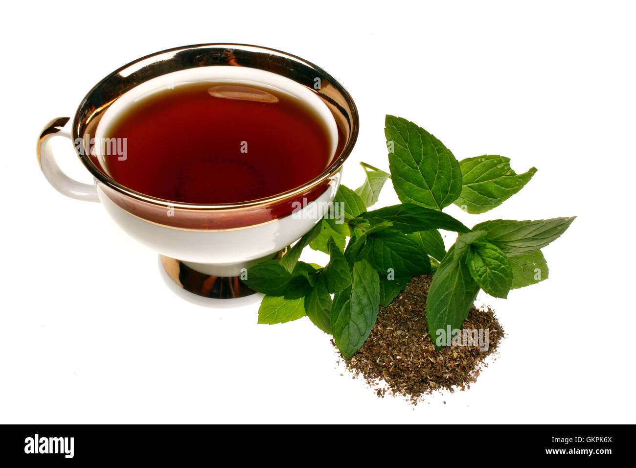Mint mentha pulegium tea herbs isolated on a white background Stock ...