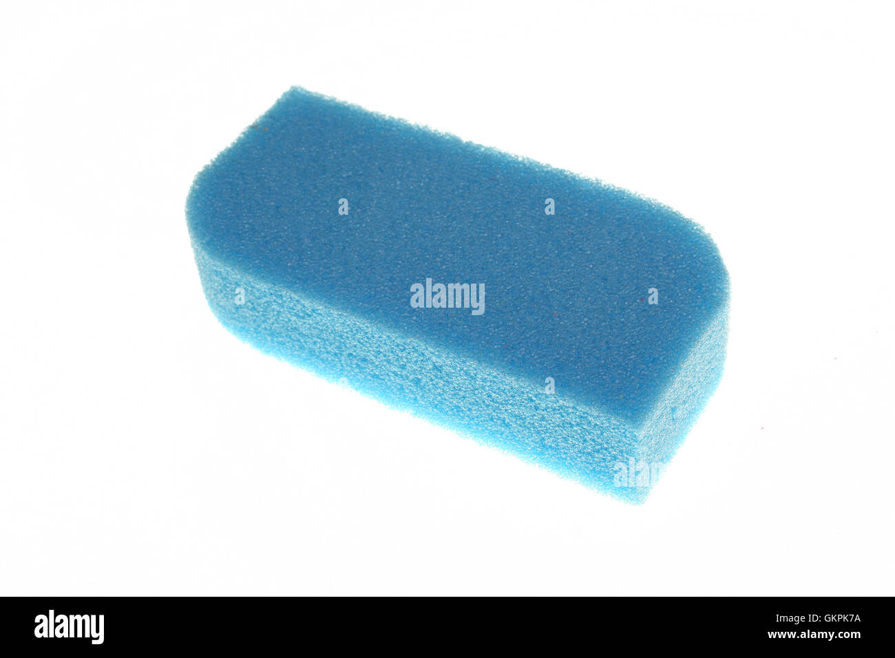Sponge blue for washing dishes Stock Photo - Alamy