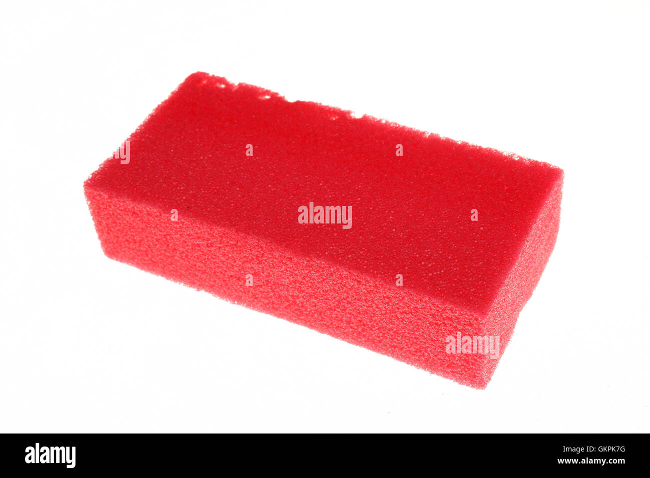 Sponge red for washing dishes Stock Photo - Alamy