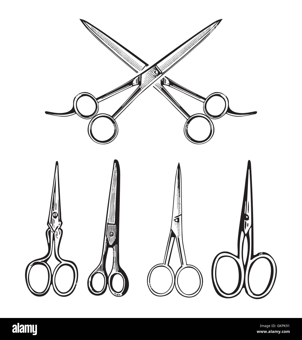 Scissor Vector Vectors High Resolution Stock Photography and Images - Alamy