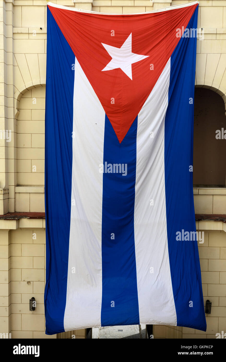 Cuban flag hanging in the Museum of the Revolution (Museo de la ...