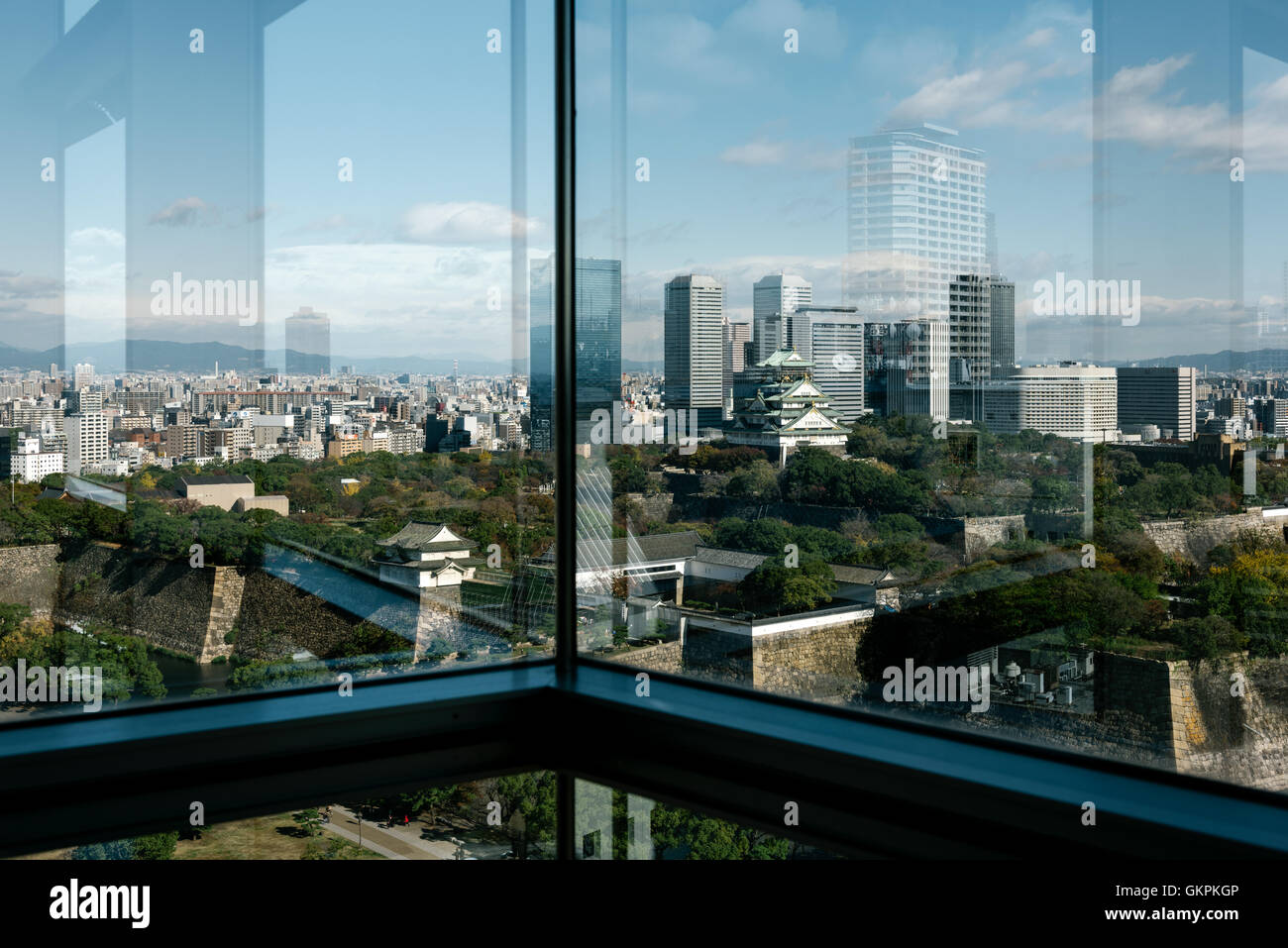 Aerial view of osaka skyline hi-res stock photography and images - Alamy
