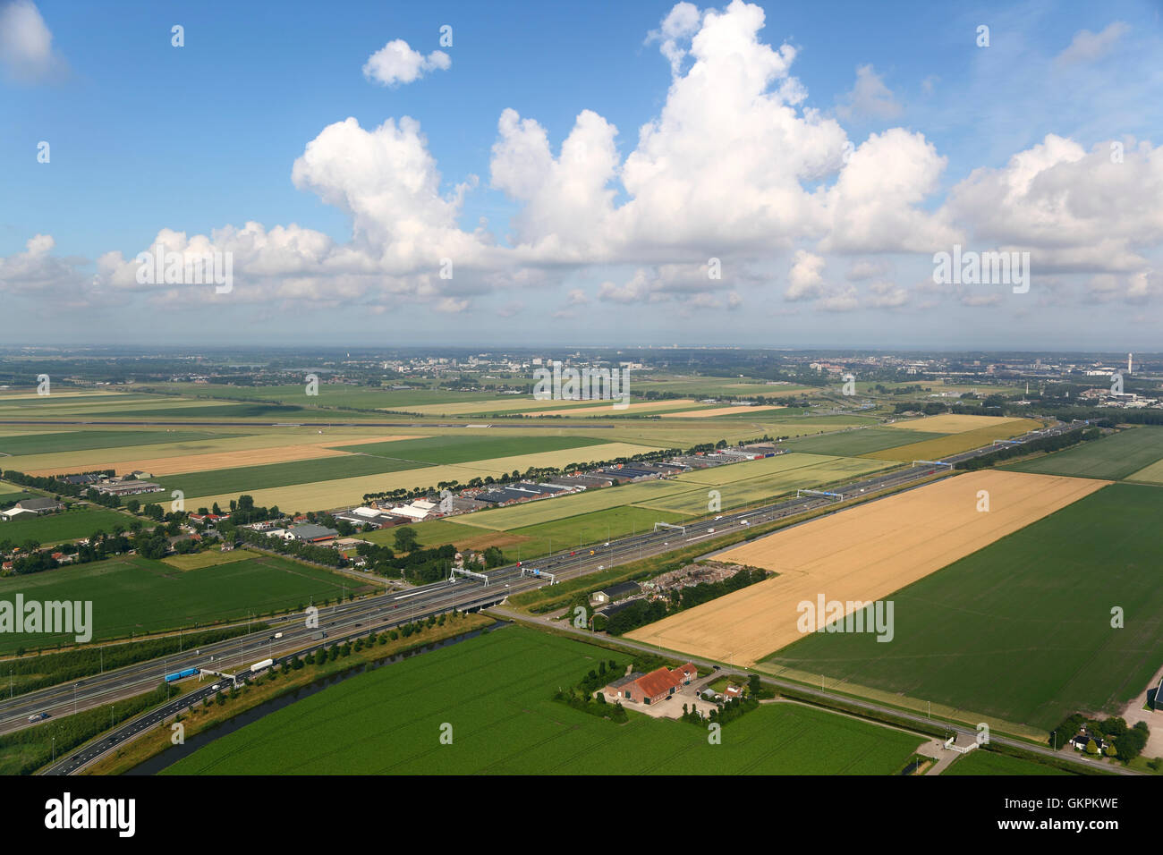 Aerial view of th dutch countryside Stock Photo - Alamy