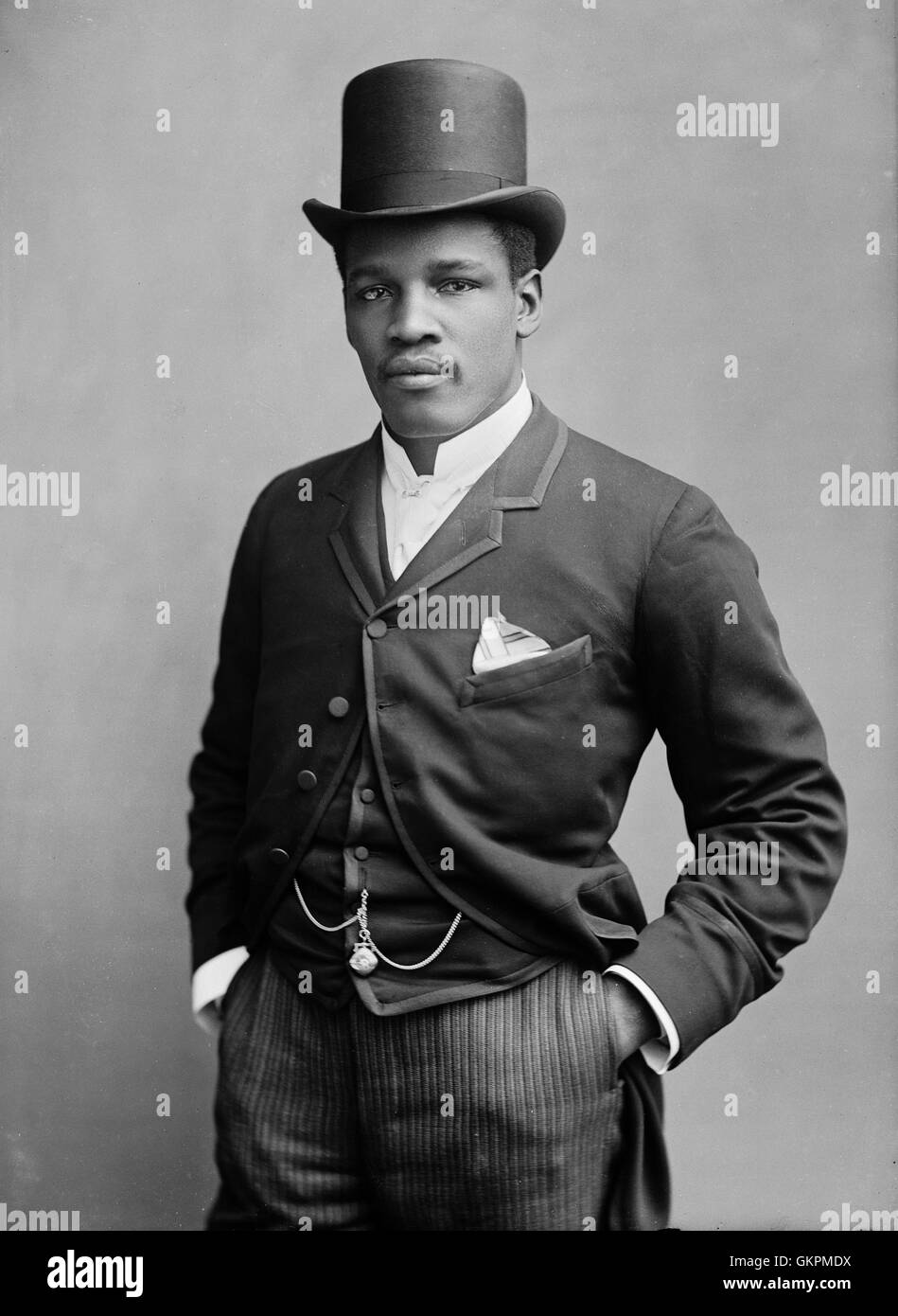 PETER JACKSON (1861-1901) Australian heavyweight boxer in 1889 Stock ...