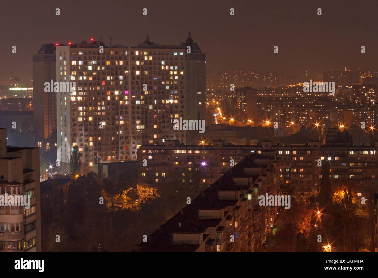 sight of Kiev at night Stock Photo - Alamy