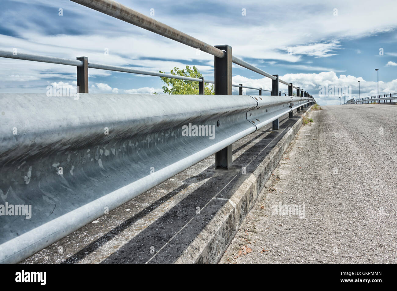 Safety metal guardrail on a rural roadside Stock Photo - Alamy