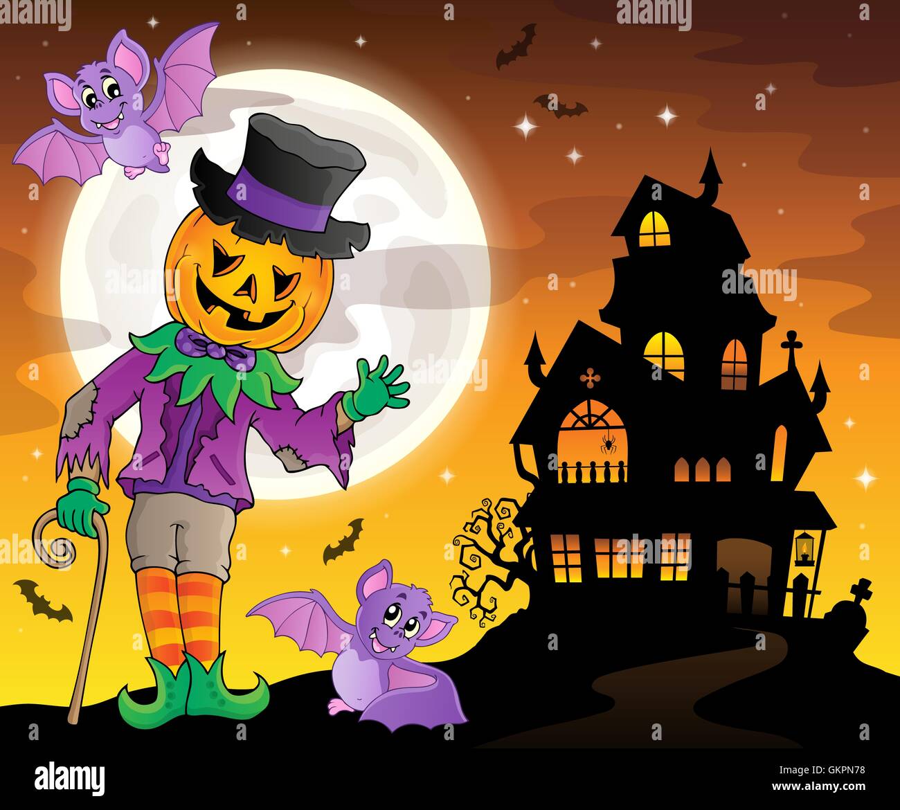 Halloween theme figure image 3 - picture illustration Stock Photo - Alamy