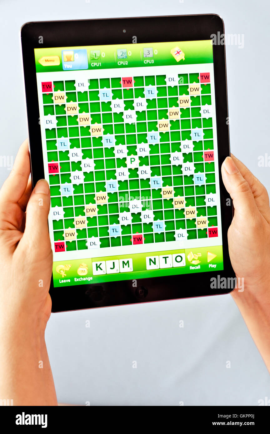 Playing scrabble hi-res stock photography and images - Alamy